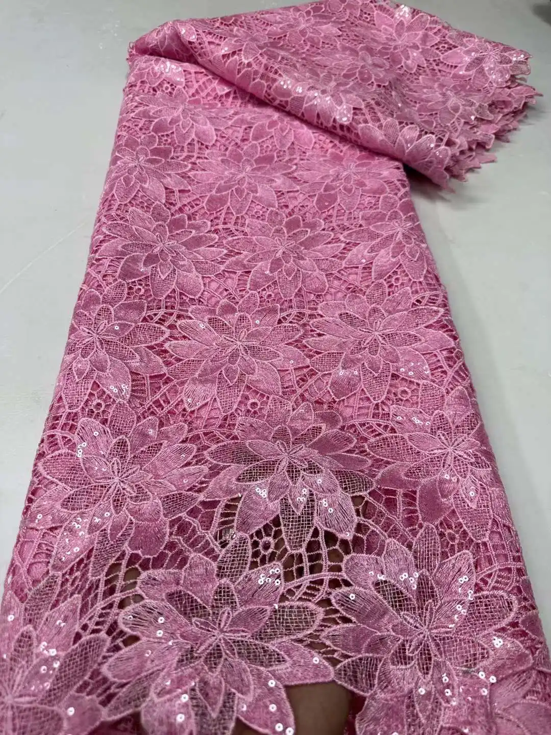 French-Guipure-Cord-Lace-Fabric-2024-Latest-African-Guipure-Lace ...