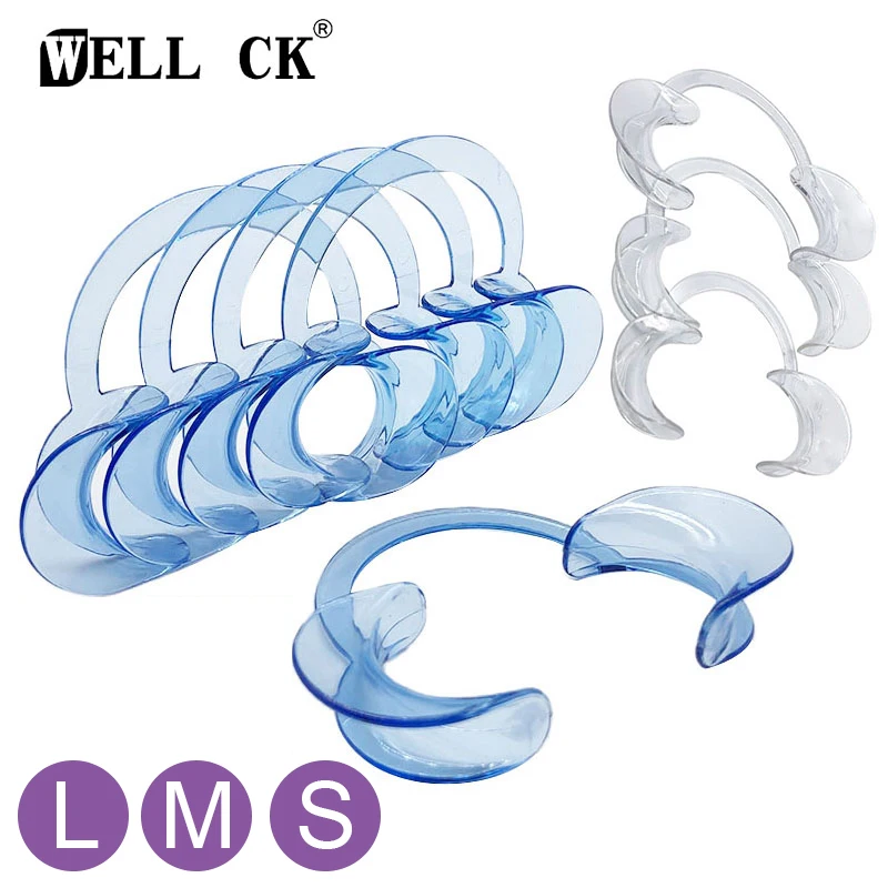 5Pcs-10Pcs-C-Shape-Plastic-Dental-Lip-Cheek-Retractors-Mouth-Opener ...