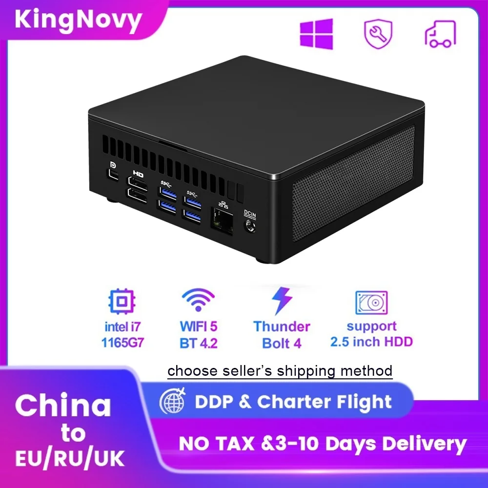 Topton 12 세대 게이밍 컴퓨터, 미니 PC, i7 1260P, i7 1165G7, 썬더볼트 4 NUC 2 * DDR4 ...