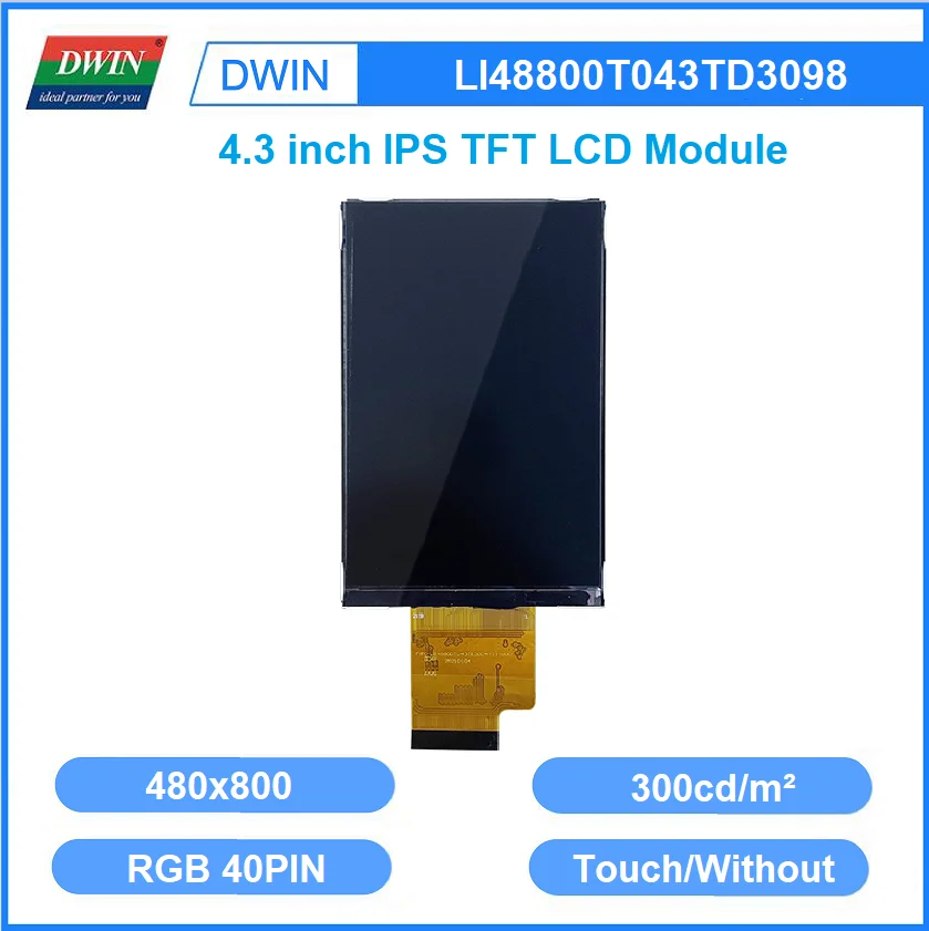 DWIN-4-3-Inch-480xRGBx800-24bit-ST7701S-IPS-TFT-LCD-Module-Capacitive-Touch-Panel-GT911 ...