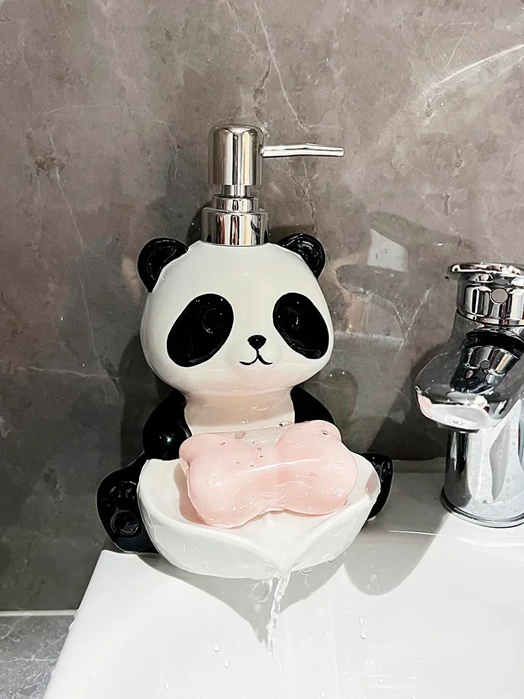 Creative Panda lotion Bottle Dual purpose Soap Box Two in one Shampoo ...