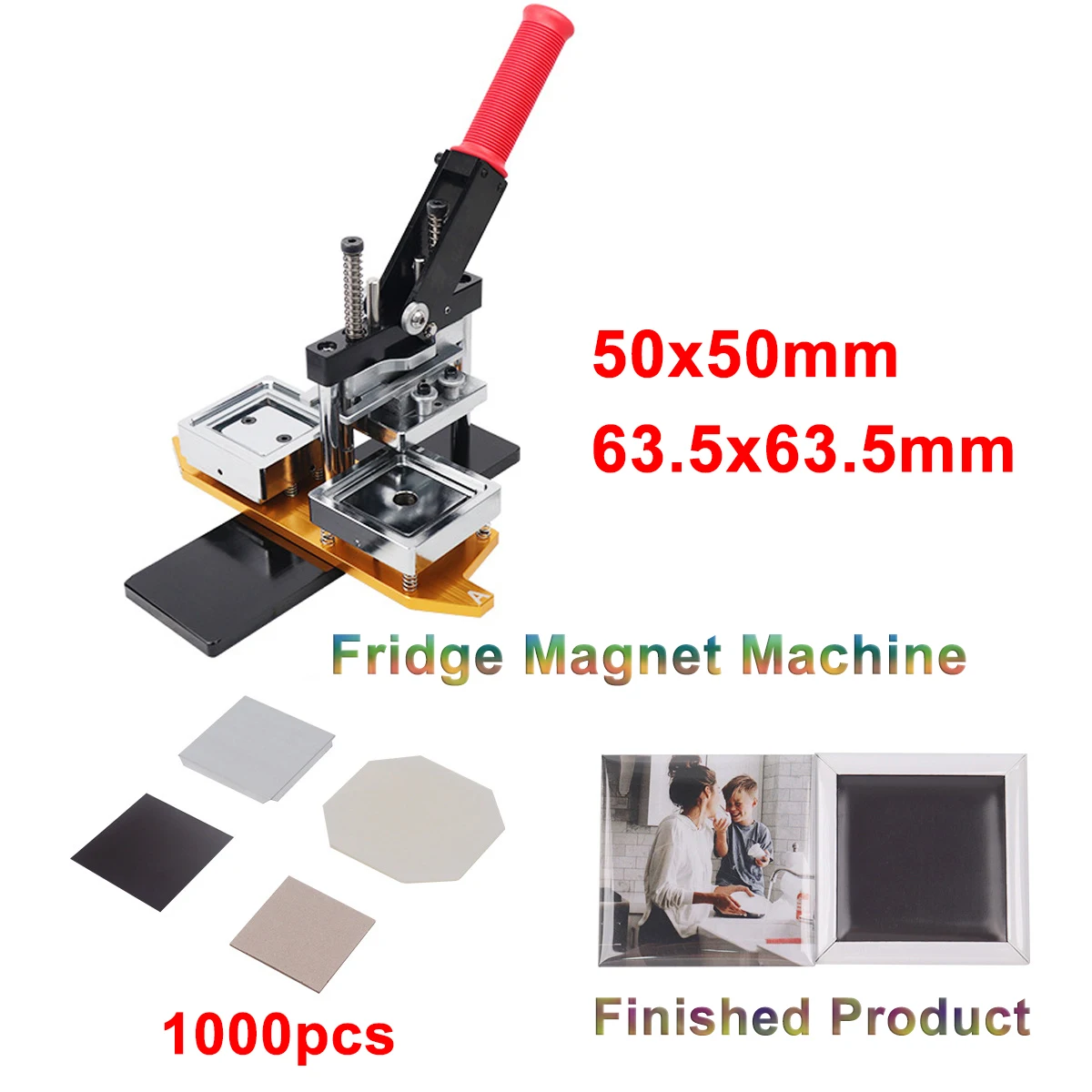Square-Refrigerator-Badge-Press-Machine-50x50mm-63-5x63-5mm-Rotating ...