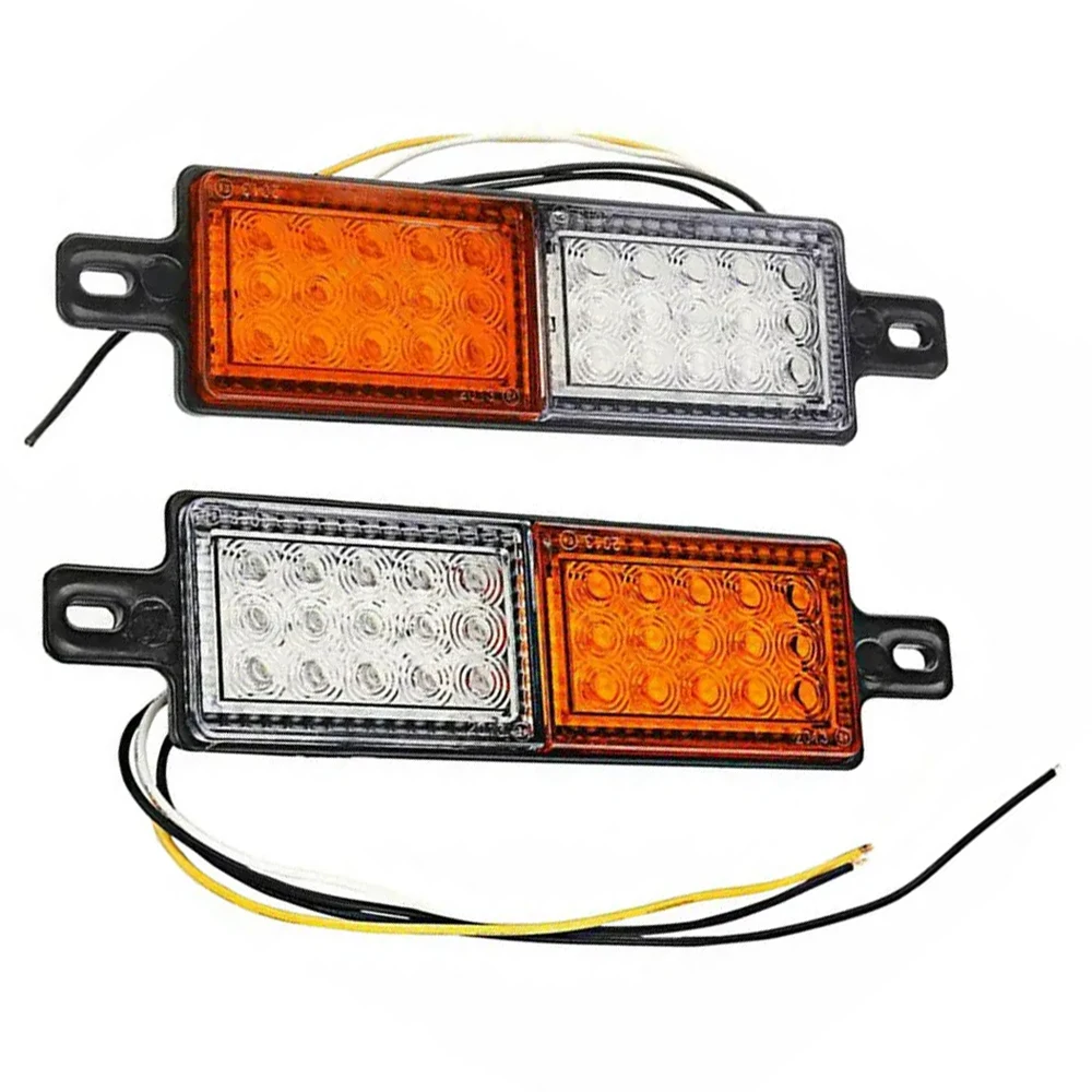 1-Pair-Universal-Front-LED-Bullbar-Indicator-Lights-Front-Park-DRL ...