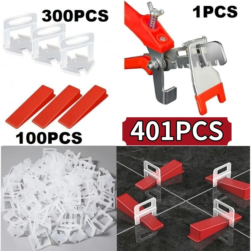 401PCS-1-3mm-Clips-Tile-Leveling-System-Set-For-Floor-Wall-Spacer ...