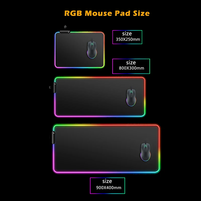 Gaming RGB Large Computer Mouse Pad