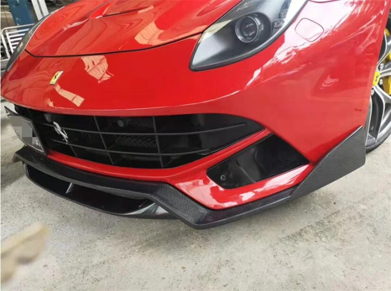 For Ferrari F12 2013-NO REAL Carbon Fiber Front Lip Splitters Diffuser ...