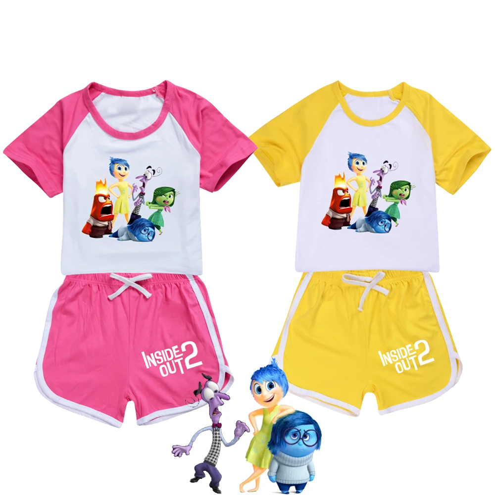 Movie-Inside-Out-2-Costume-for-Girls-Joy-Sadness-Printed-Clothes-Kids ...