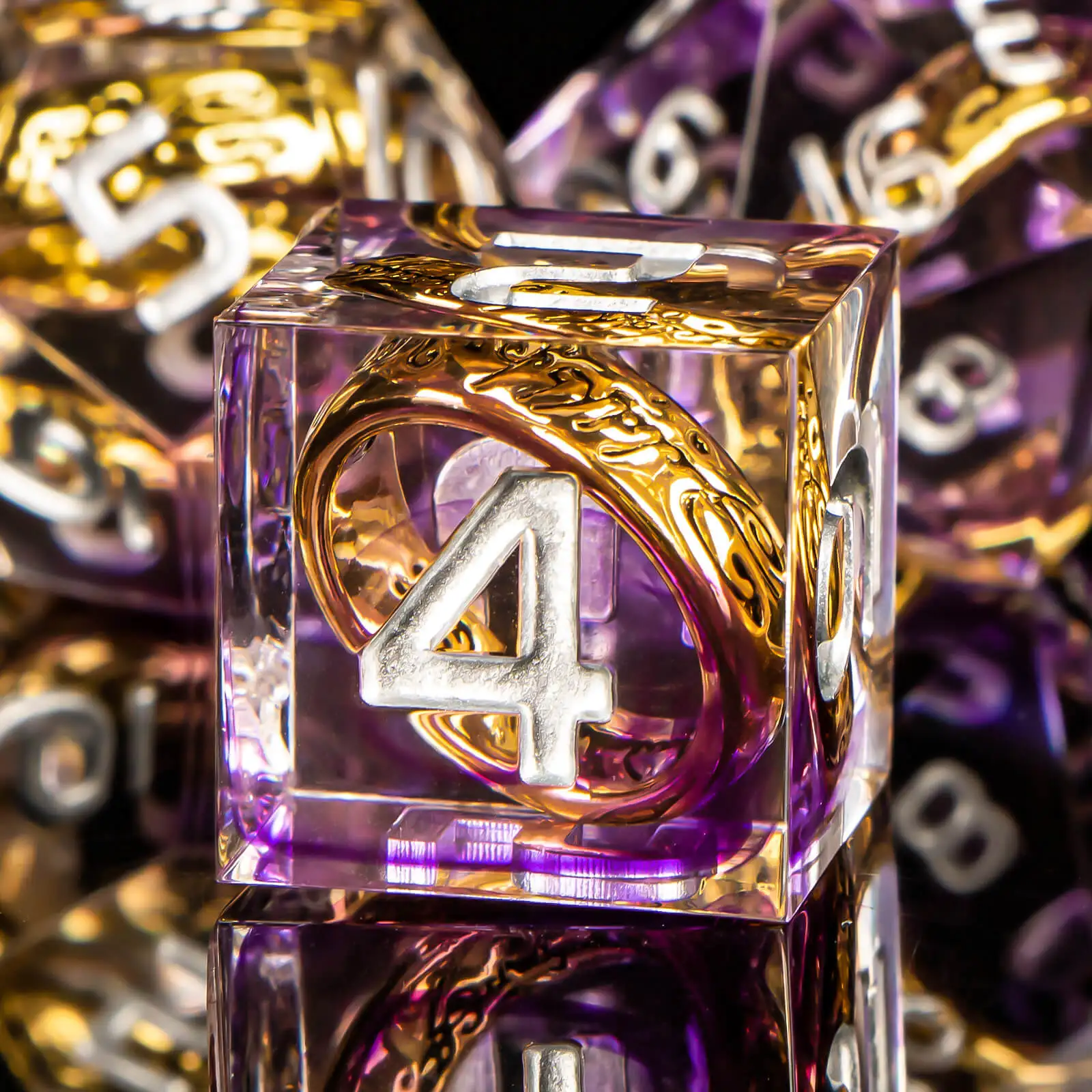 KERWELLSI-Resin-Sharp-Edge-Dice-DND-Set-D-D-Magic-Lord-of-The-Rings ...