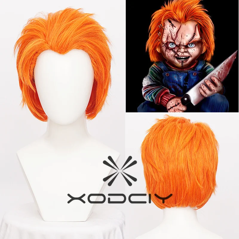 Seed-of-Chucky-Orange-Short-Cosplay-Wig-Bride-of-Chucky-Heat-Resistant ...