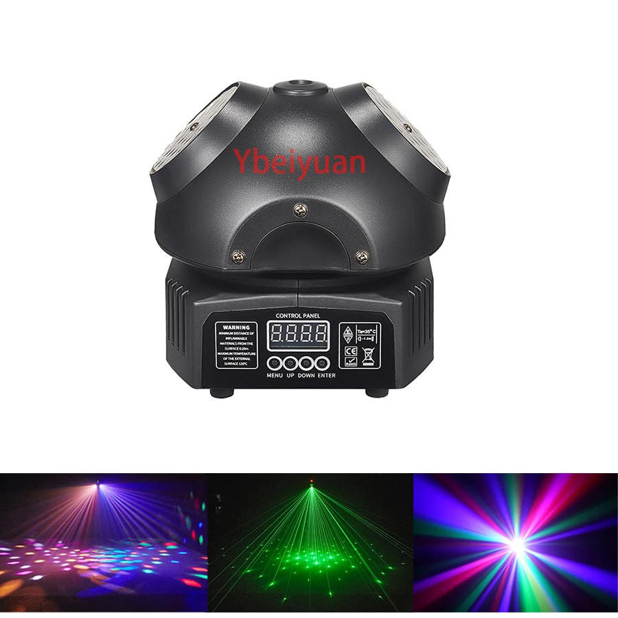 Disco-LED-kaleidoscope-strobe-Green-Laser-Rotating-Stage-Light-DMX-512 ...