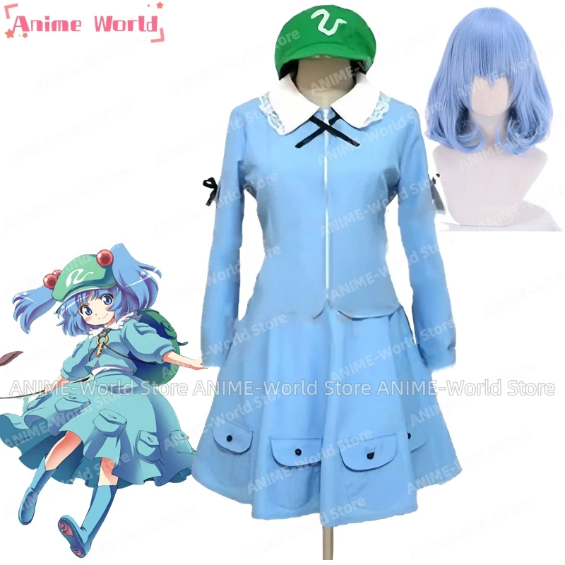 《Custom Size》Anime Touhou Project Kawashiro Nitori Cosplay Costume ...
