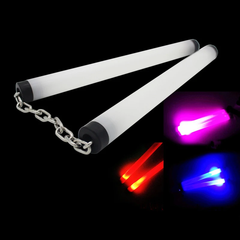 LED light nunchaku glowing fluorescent show Kung fu nunchaku glowing ...