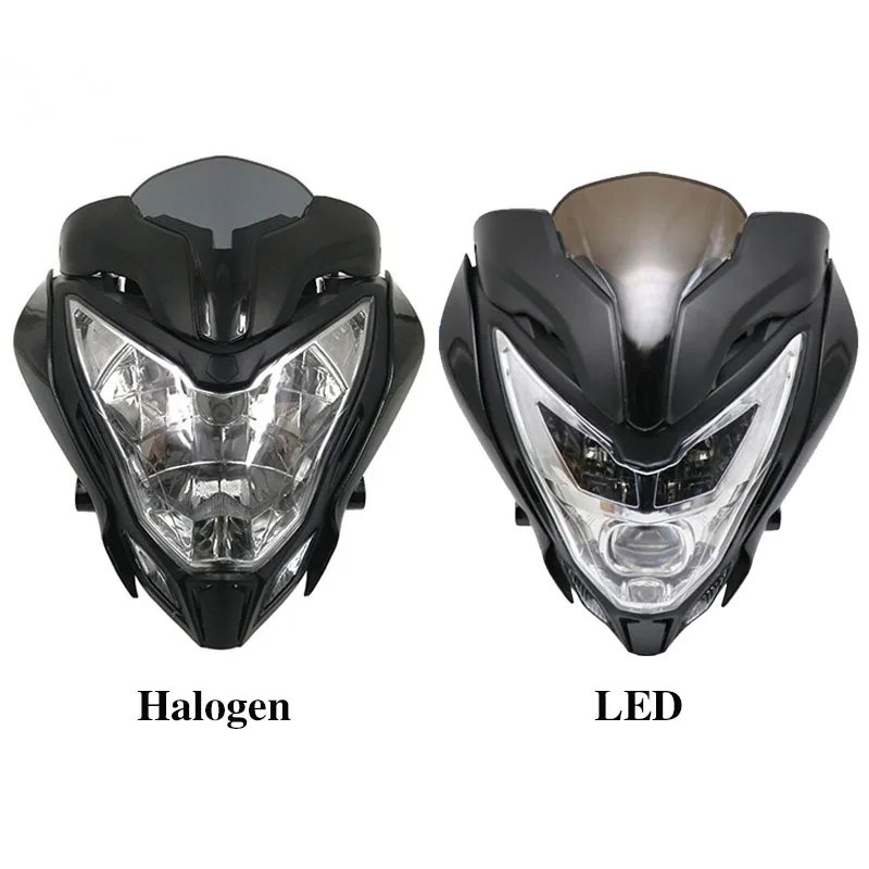 Conjunto de faros delanteros para motocicleta, faro LED/halógeno ...