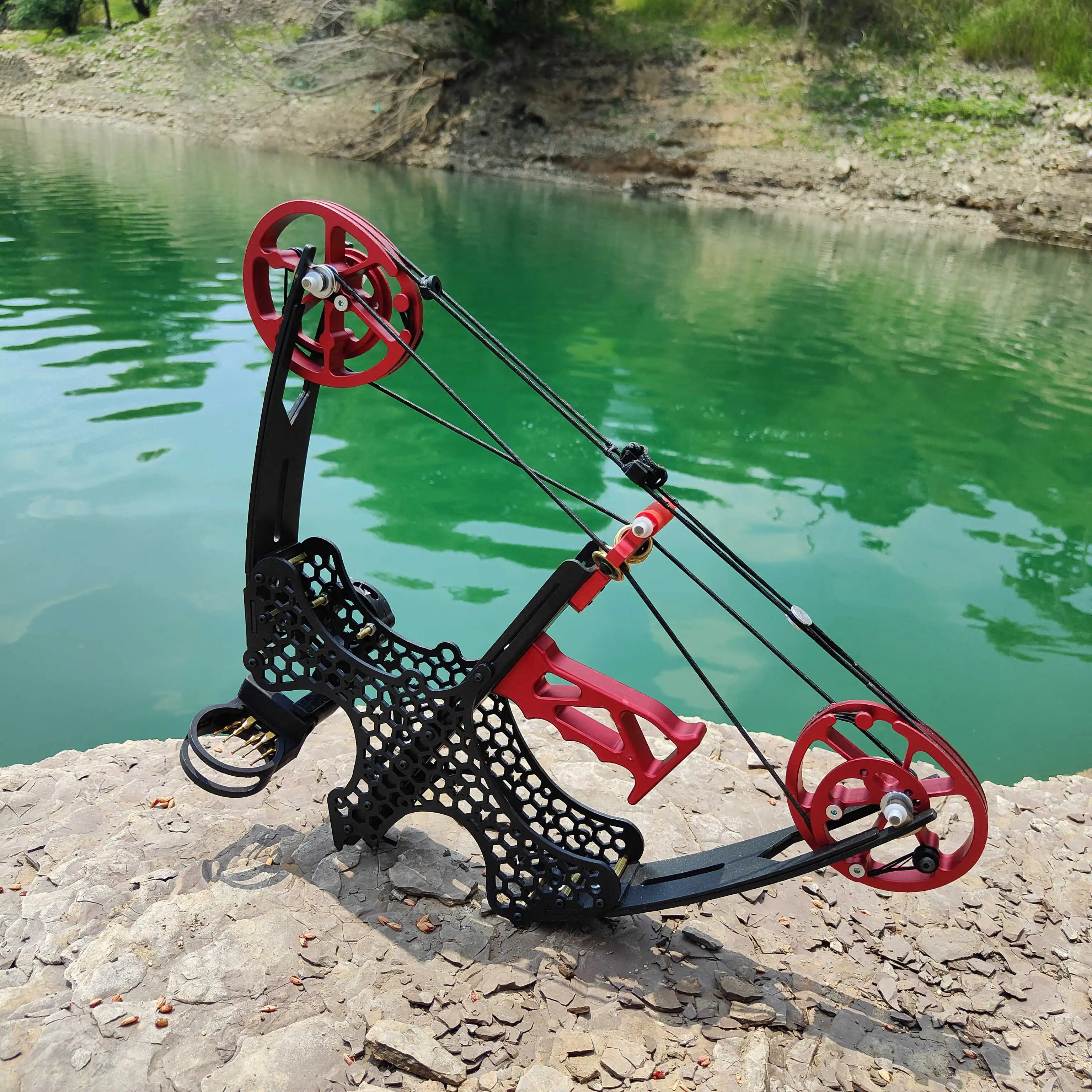 Archery-Ca-a-Suprimentos-pequeno-arco-e-flecha-bola-de-a-o-duplo-prop ...