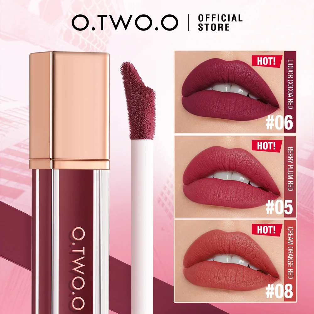 O-TWO-O-Liquid-Lipstick-Lip-Gloss-12-Colors-Waterproof-Lightweight-Long ...