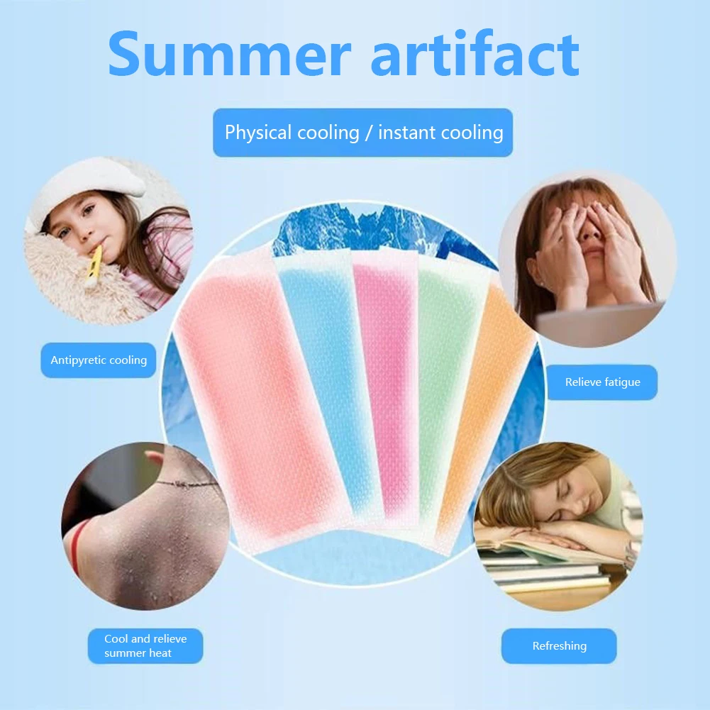 Headache-Pad-Summer-Cold-Ice-Stickers-Cooling-Patch-Fever-Down-Baby ...