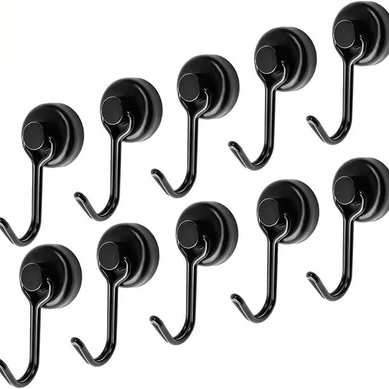 D20mm-Black-Strong-Magnetic-Hook-180-Degree-Rotating-Magnetic-Hook ...