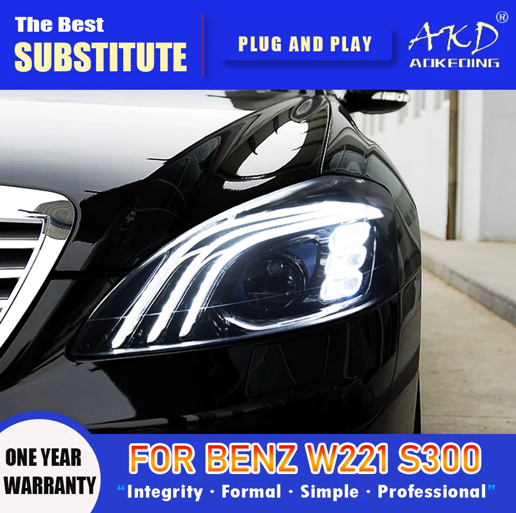 AKD-Head-Lamp-for-Benz-W221-LED-Headlight-2006-2012-Headlights-S300 ...