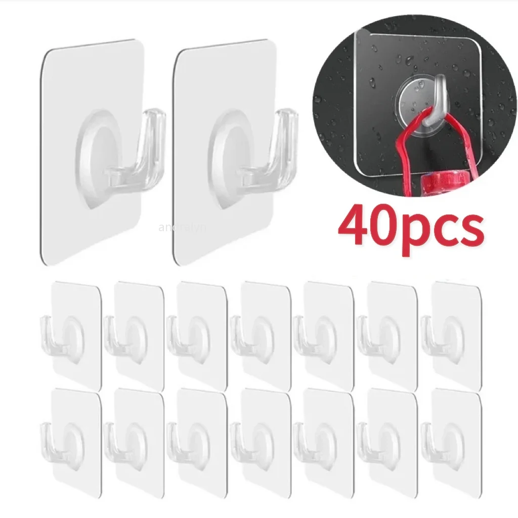 Transparent-Strong-Self-Adhesive-Hooks-No-Trace-Sticky-Hooks-Key ...