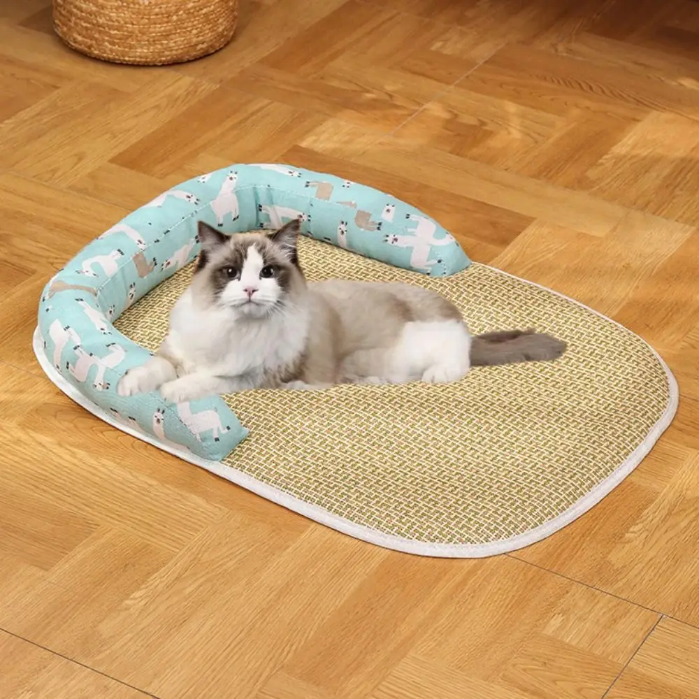 Dog-Cooling-Mat-Summer-Breathable-Vine-Weaving-Pad-Mat-For-Dogs-Cat ...