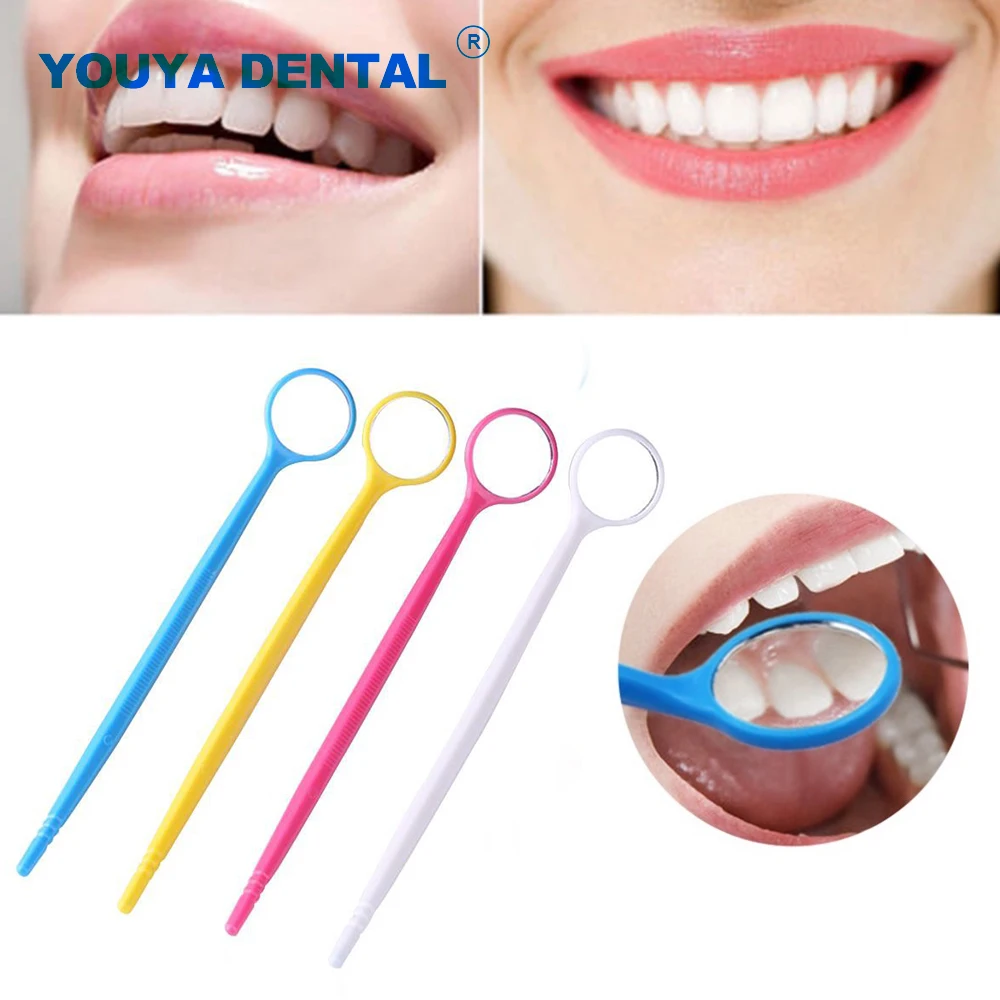 10pcs Disposable Mirror Multifunction Mouth Exam Reflector Plastic ...
