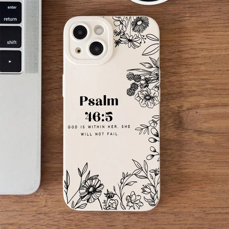 Simplistic Slogan Line Flower Print Phone Case For iPhone 17 16 Pro Max ...
