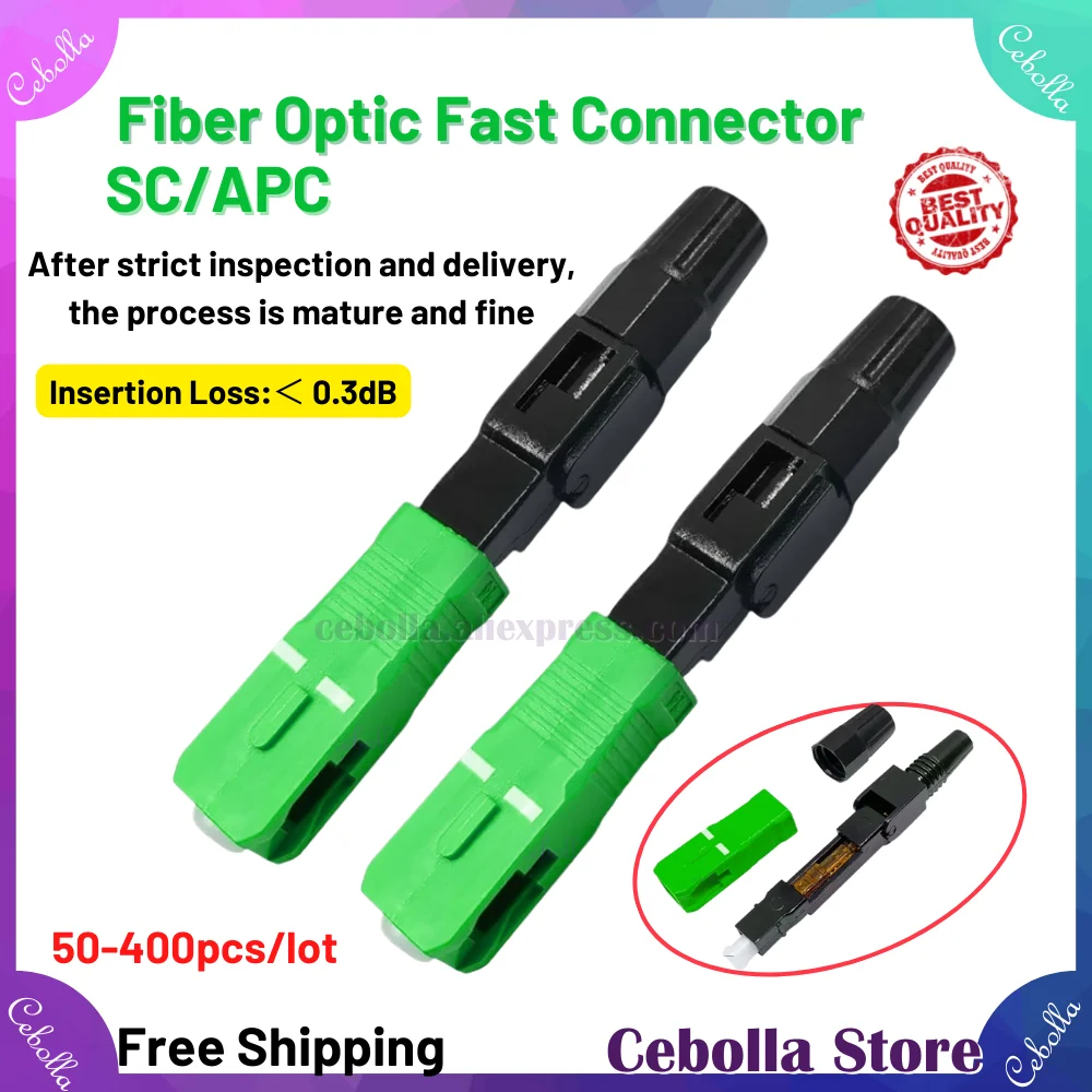 Fiber-Optic-Fast-Connector-SC-APC-Fiber-Optic-Adapter-Single-Mode-FTTH ...