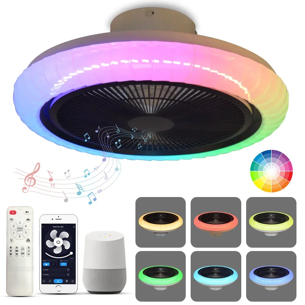 Smart-Ceiling-Fan-With-LED-Light-Tuya-Voice-Remote-Control-Ceiling-Lamp ...