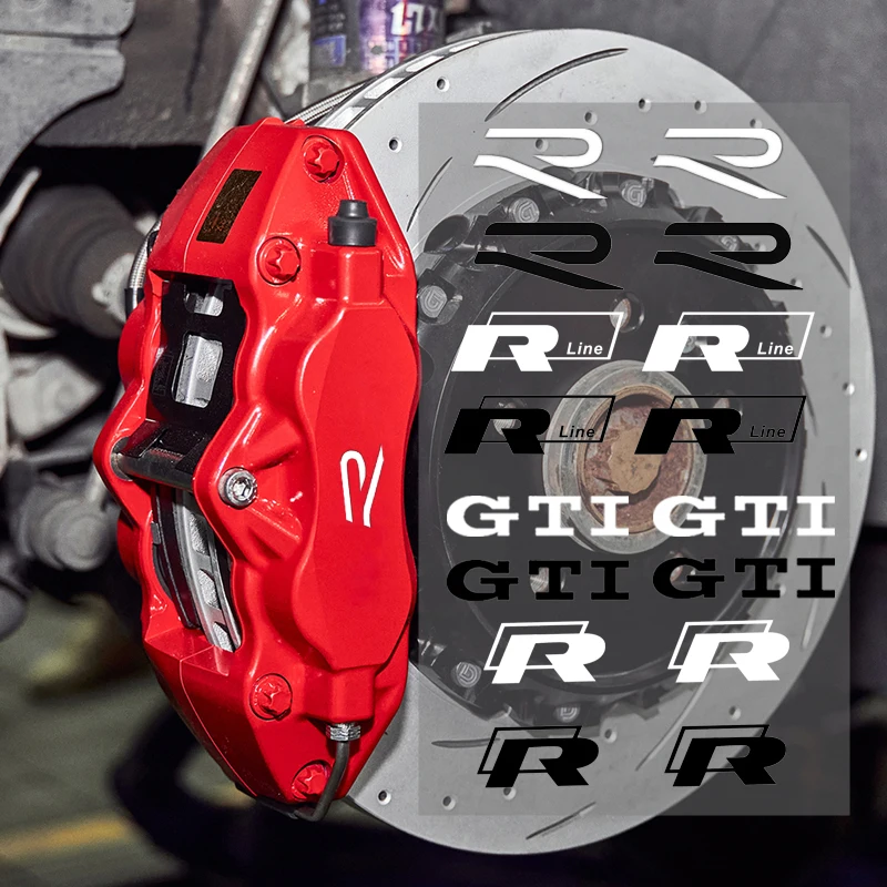 4Pcs-Car-Brake-Caliper-Vinyl-Stickers-for-Volkswagen-VW-Rline-R-Line ...