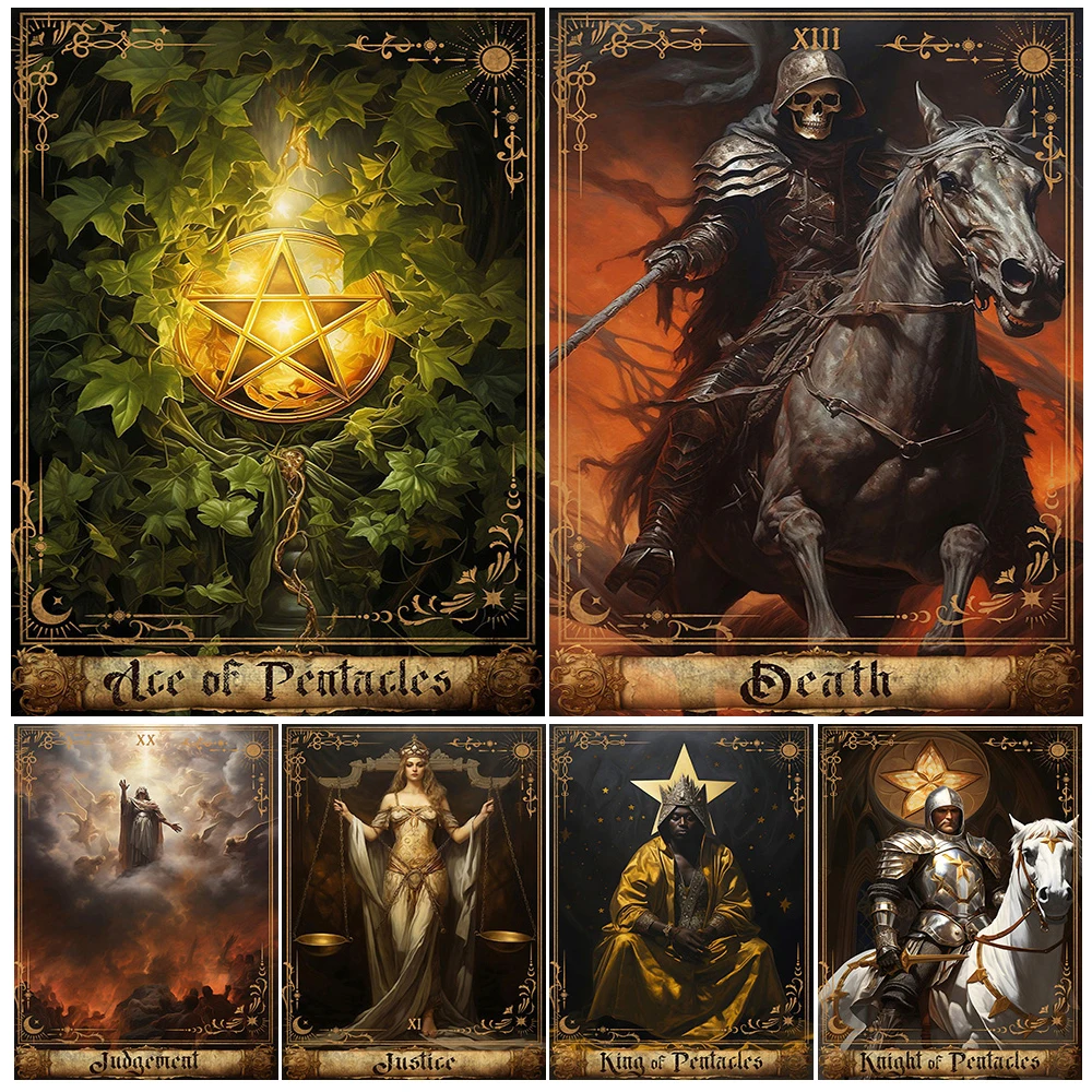 Witchcraft-Divination-Tarot-Cards-Art-Poster-Print-The-Devil-The-High ...