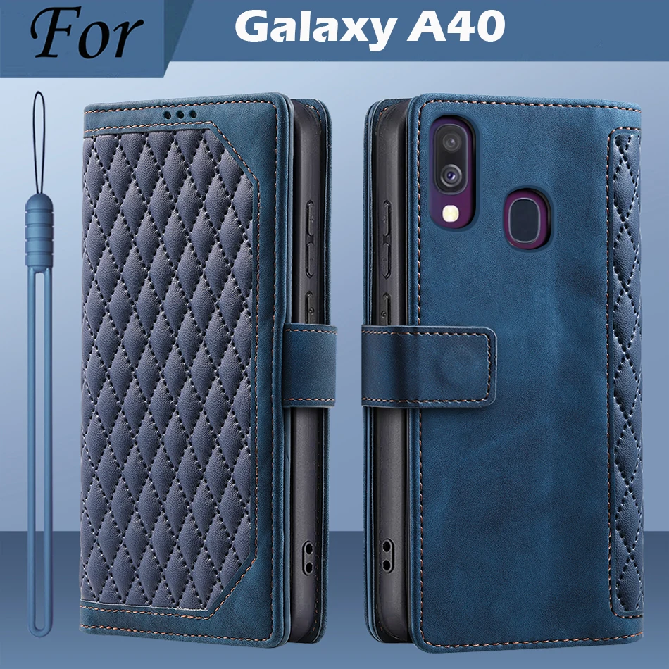 Case-For-Samsung-Galaxy-A40-Case-Leather-Wallet-Flip-Case-For-Samsung ...