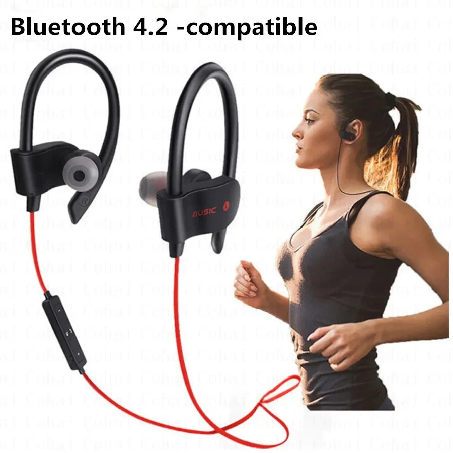 Bluetooth-Earphone-Earloop-Earbuds-Stereo-Bluetooth-Headset-Wireless ...