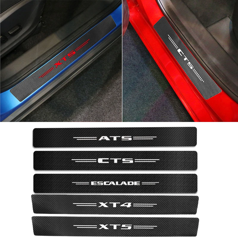 4PCS-Carbon-Fiber-Car-Door-Threshold-Sill-Protective-Stickers-for ...
