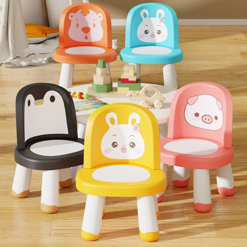 Cartoon-Back-Chair-Kindergarden-Waterproof-PU-Plastic-Children-s-Stool ...