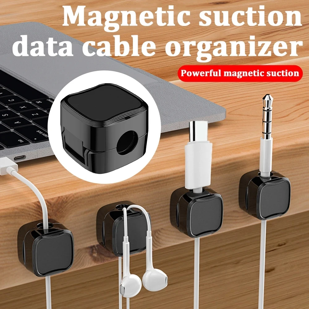 6PCS-Set-Magnetic-Cable-Clips-Adjustable-Cord-Holder-Under-Desk-Wire ...