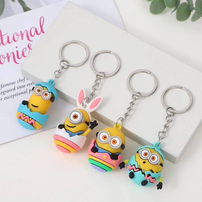 Despicable-Me-Minions-Anime-Figure-Keychain-Cartoon-Model-Car-Keyring ...