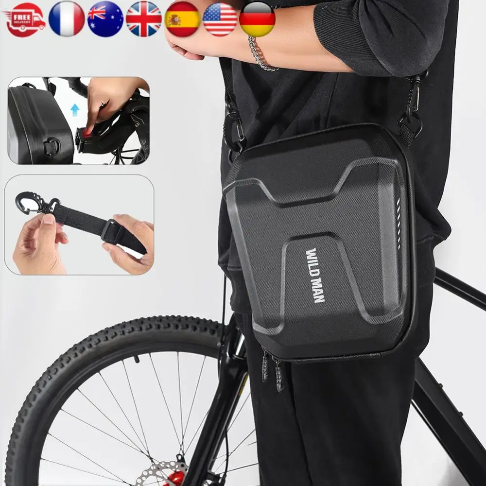3L Bicycle MTB Handlebar Bag Large Capacity MTB Road Bike Hard Shell ...