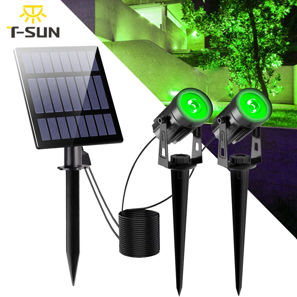 T-SUN-Solar-LED-Light-Outdoor-Super-Bright-Green-Landscape-Lamp-IP65 ...