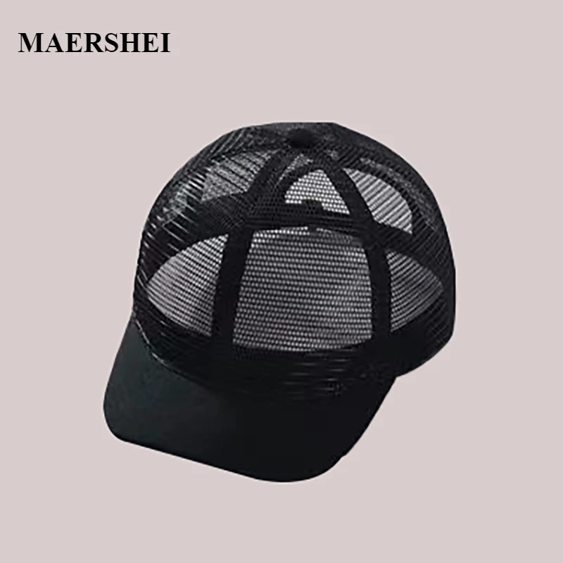 Maershei-Sport-Cap-Short-Brim-Baseball-Cap-Mesh-Breathable-Hats-for ...