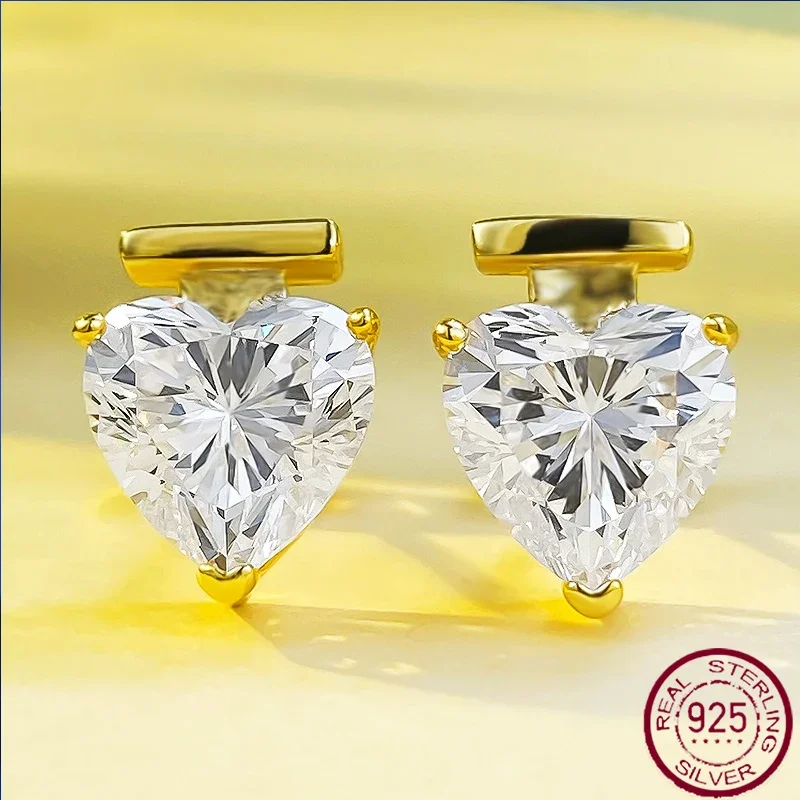 2023-European-and-American-New-8-8-Heart-Shaped-High-Carbon-Diamond-Ear ...