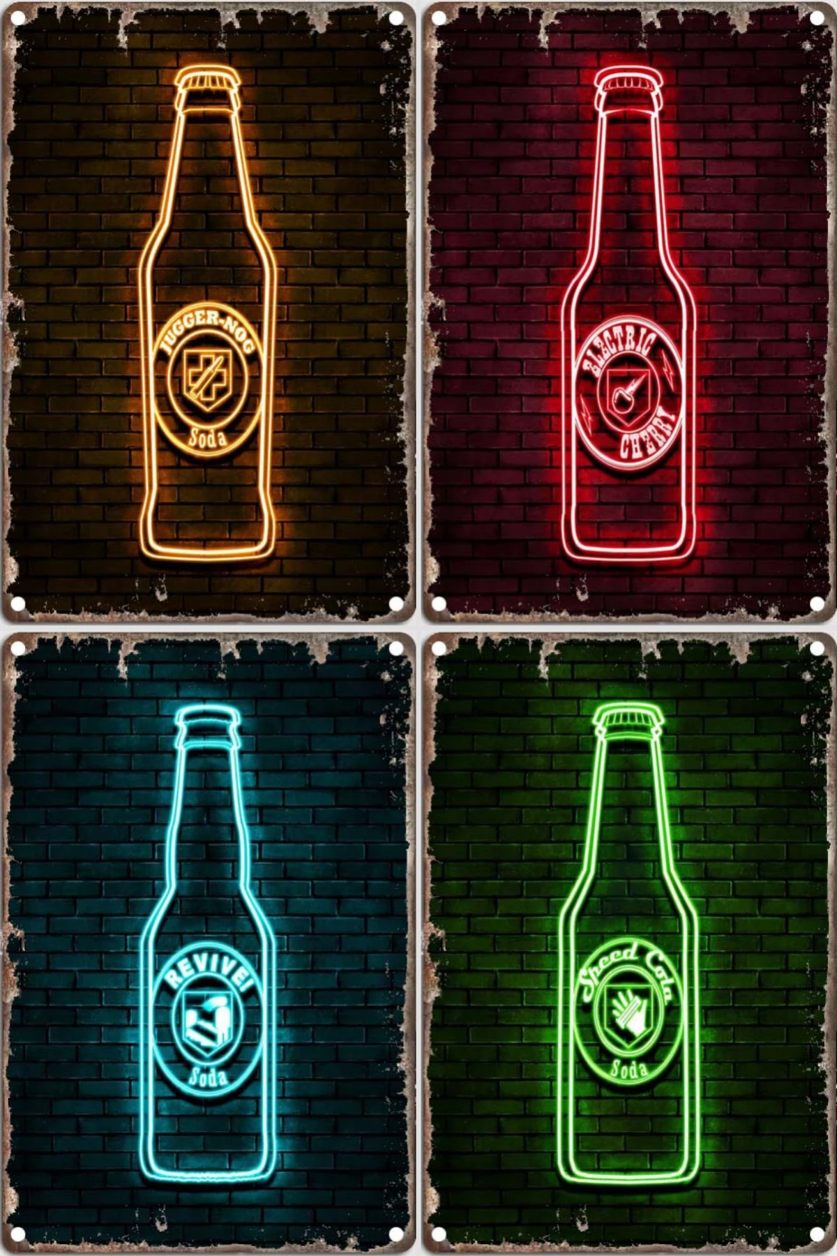 Neon-Perks-Room-Decor-Man-Cave-Metal-Tin-Plaque-Garage-Decoration-Pub ...