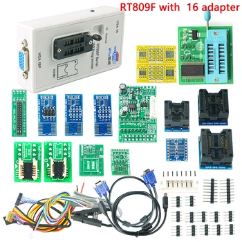 Original New RT809F ISP Programmer + 16 Adapter Icsp Bios Programmer RT809 lcd Usb Chip Eeprom ...