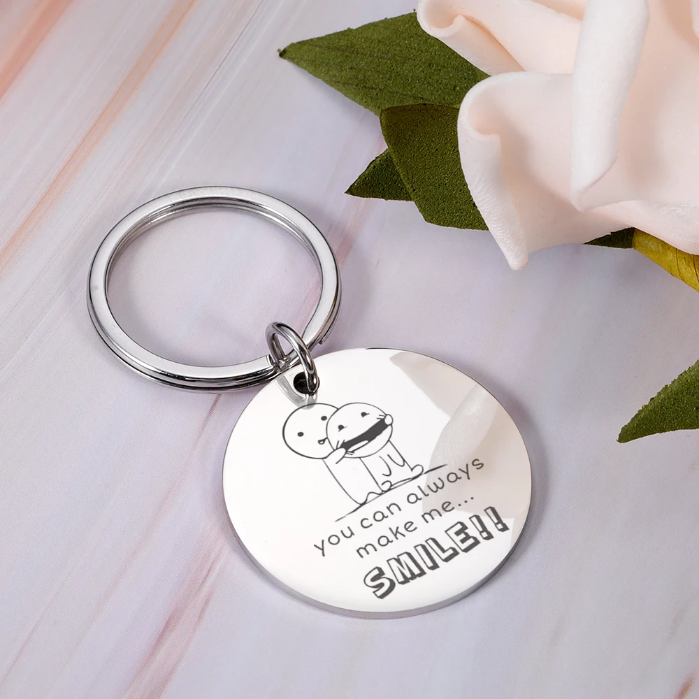 Creativity-Couple-Keychain-Make-Me-Smile-Keyring-for-Best-Friend-Women ...