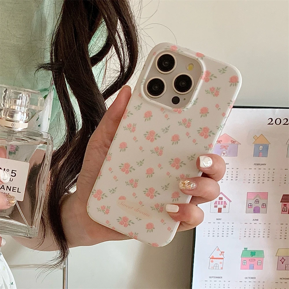 Ins Cute Spring Floral Phone Case For iPhone 15 14 13 Pro Max 11 12 ...