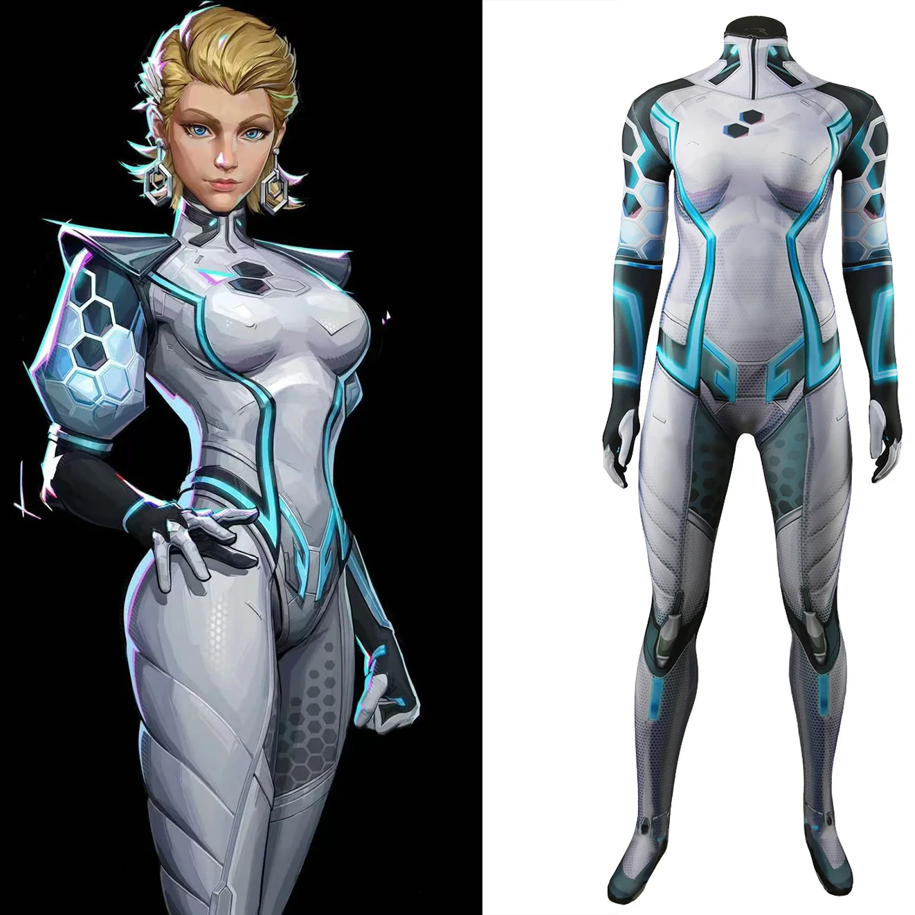 Invisible Woman Costume Future Foundation Cosplay 3D Printed Spandex ...