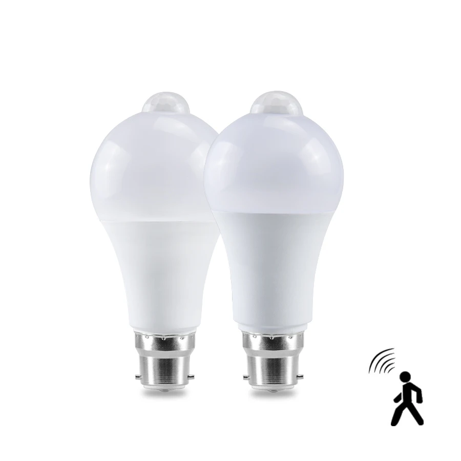 B22 12W 15W 18W 20W LED Light Bulb Motion Sensor Blub Led Light 85-265V ...