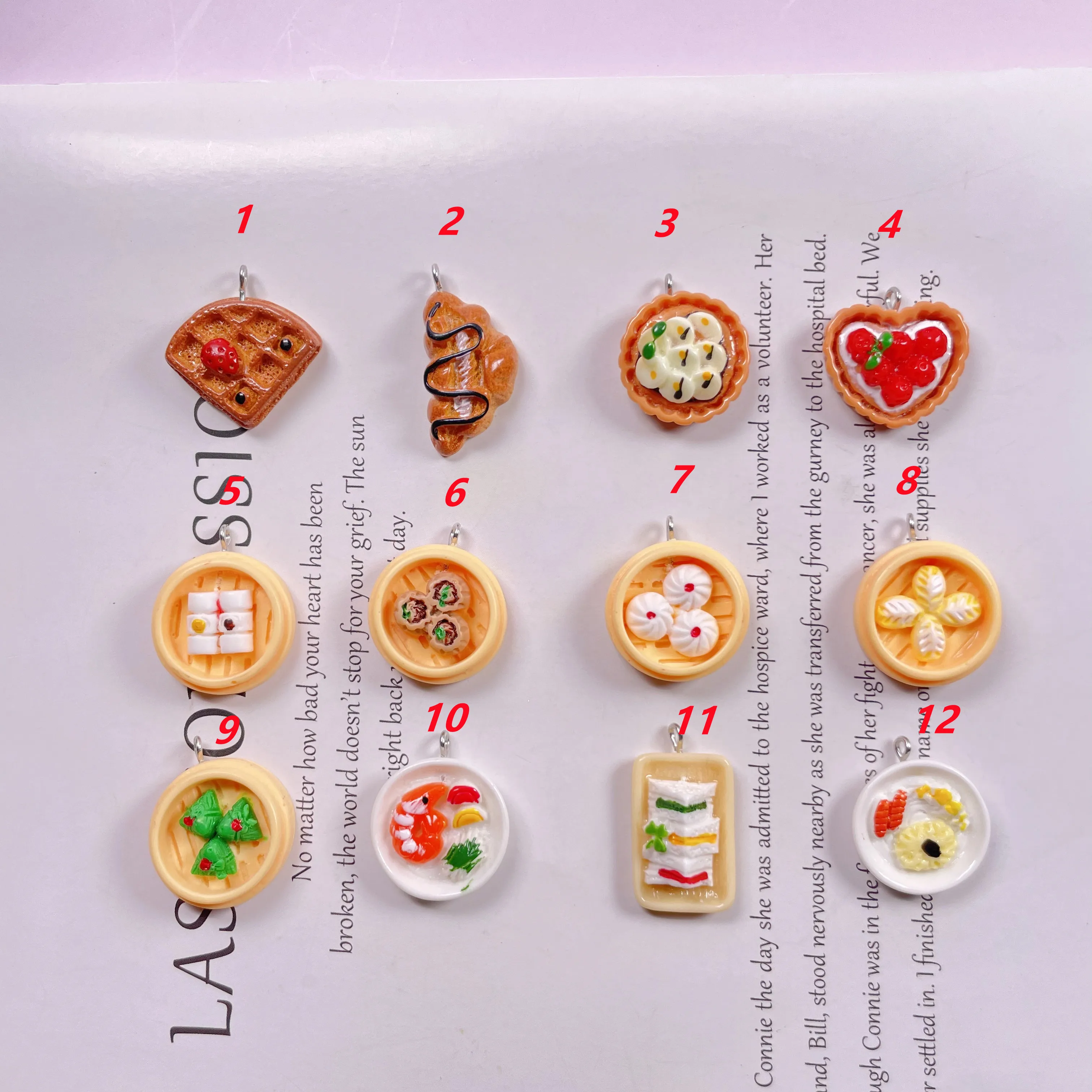 10pcs-resin-Simulated-food-bun-bread-charms-Jewelry-necklace-pendant ...