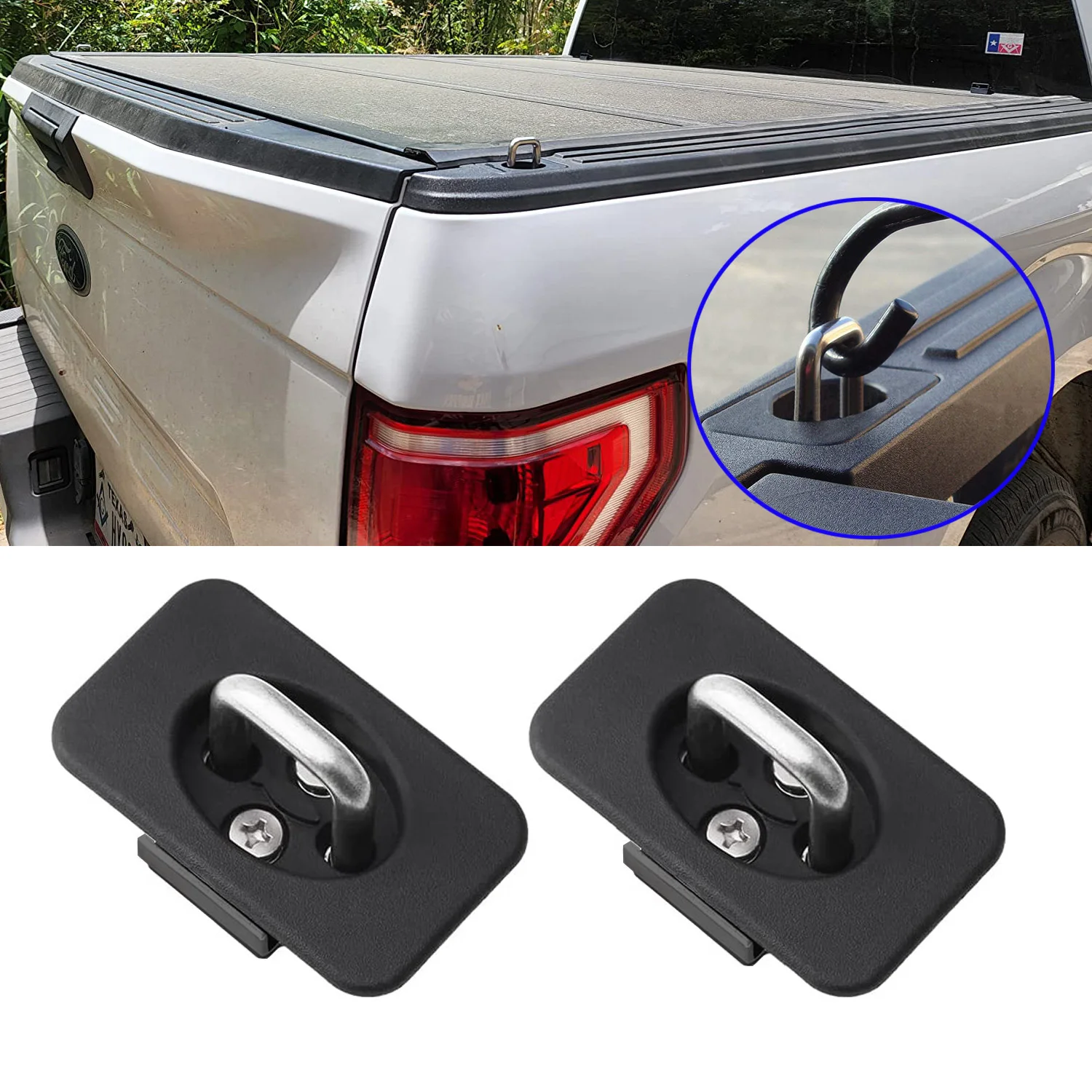 Pickup-Truck-Trunk-Bed-Tie-Down-Anchor-Retractable-Clip-For-Ford-F150 ...
