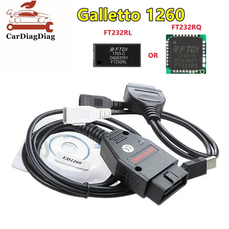 Galletto-1260-ECU-Flasher-OBD2-Cable-EOBD-Galletto-1260-FTDI-FT232RQ-RL ...