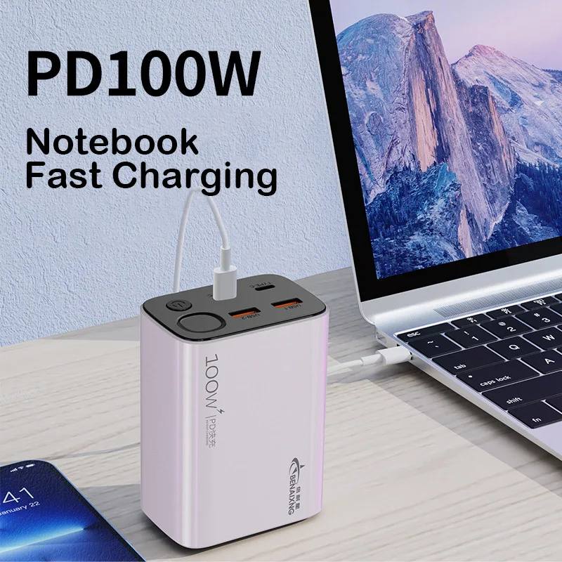 100W-Power-Bank-Portable-Powerbank-30000mAh-Type-C-PD-Fast-Charge ...